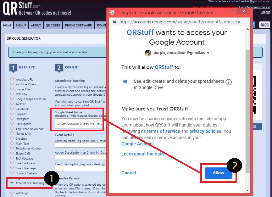 How to use QR Codes for attendance | QRStuff